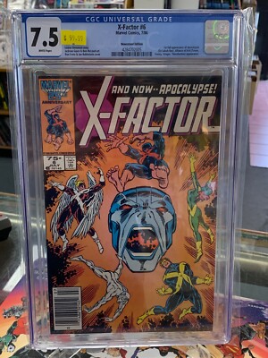 X-FACTOR #6 MARVEL 1986 CGC 7.5 1ST APOCALYPSE NEWSSTAND | eBay