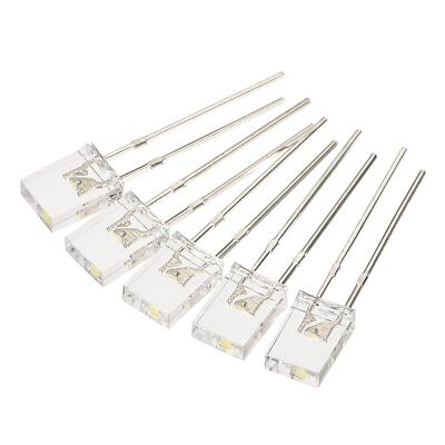150Pcs 2x5x7mm Light Diode Rectangular Bright Clear LED Lamp Bulb White ...