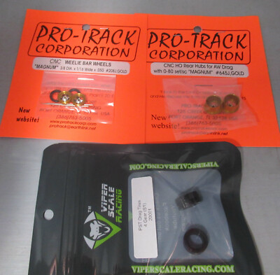 NEW "HO SCALE" DRAG TIRES, FRONT AND REAR GOLD "MAGNUM" (4 GEAR CHASSIS ...