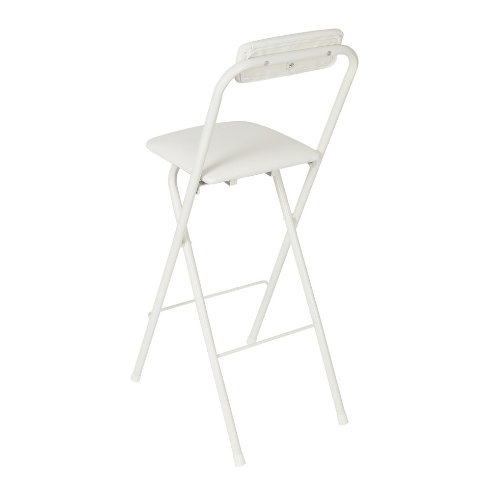 Foldable Chair Tall Folding Chair Portable Folding Stool W/ Backrest ...