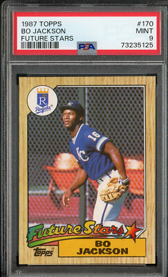 1987 Topps Future Stars Bo Jackson Rookie Card RC #170 PSA 9 MINT ...