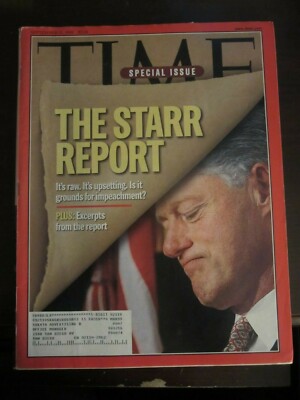 Time Magazine September 1998 The Starr Report President Clinton ...