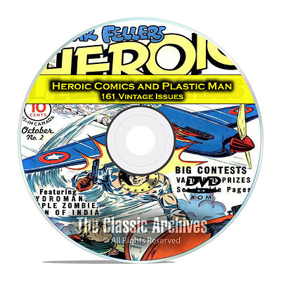 Heroic Comics and Plastic Man, 161 Vintage Issues, Golden Age Comics ...