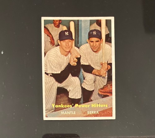 1957 Topps #407 Mickey Mantle/Yogi Berra NM+!* TOUGH CARD! RARE MINT ...