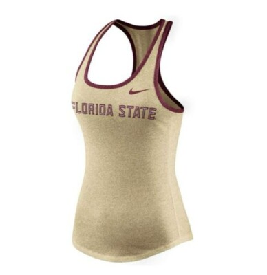 Nike Women's Florida State Seminoles Marled Racerback Tank Top, Gold ...