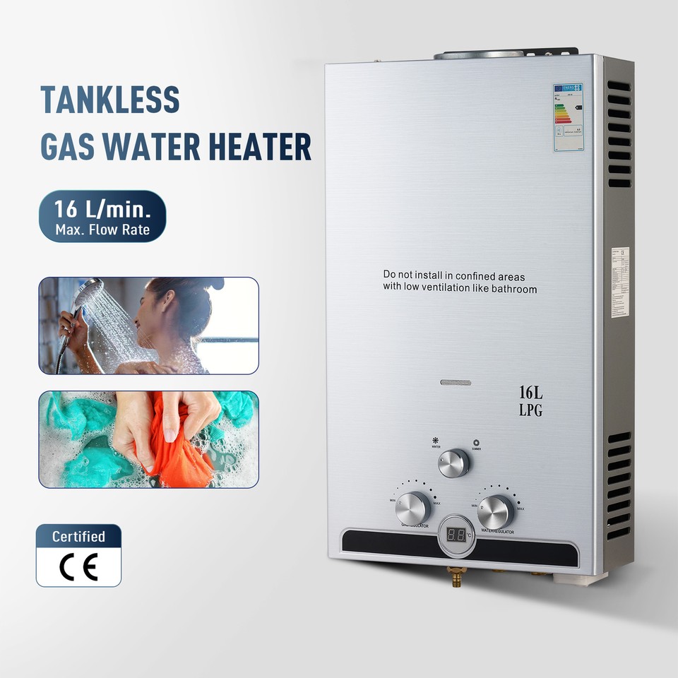 CO-Z Instant Gas Hot Water Heater 8/10/12/16/18L Tankless Gas Boiler ...