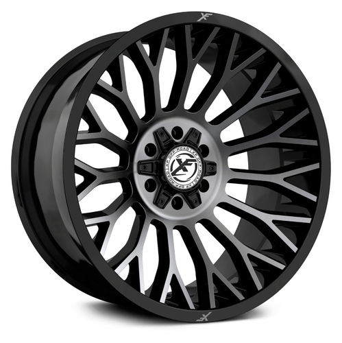 XF OFF-ROAD XF-237 20X9 5X127/5X139.7 ET12 Gloss Black Mach Titanium ...