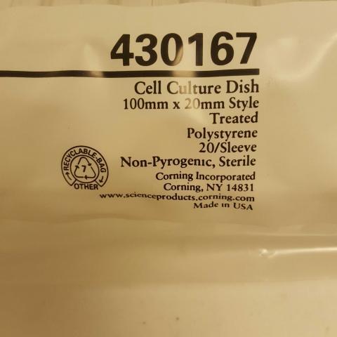 NEW Sleeve of 20 Corning 430167 Cell Culture Dish | eBay