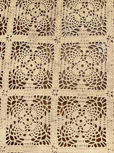 Crocheted Bedspread 92” X 144” Beige, Ecru, Cottagecore | eBay