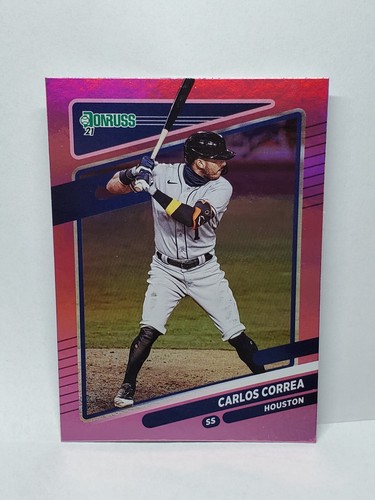 2021 Panini Donruss Baseball Carlos Correa Houston Astros PINK Parallel ...