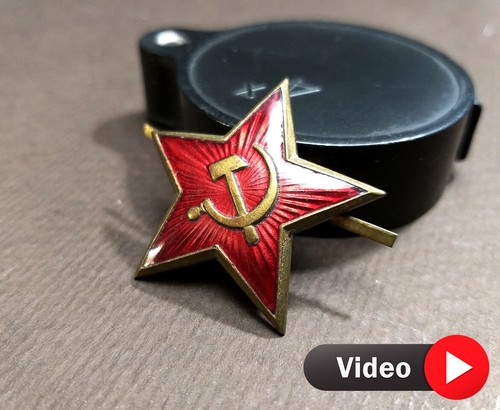 ORIGINAL Red Star Cap RUSSIAN BADGE WW2 Hat Badge USSR Military SOVIET ...