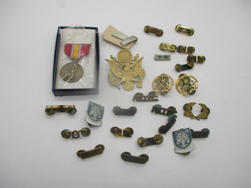Vintage Military Pin Hat Badge Lot, Eagle, Bars, ROTC Etc | eBay