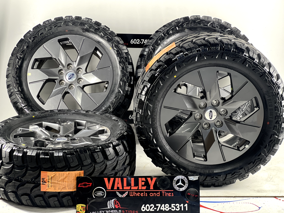 20" FORD F150 FX4 SET 4 04-25 BLACK FACTORY OEM WHEELS RIMS TIRES ...
