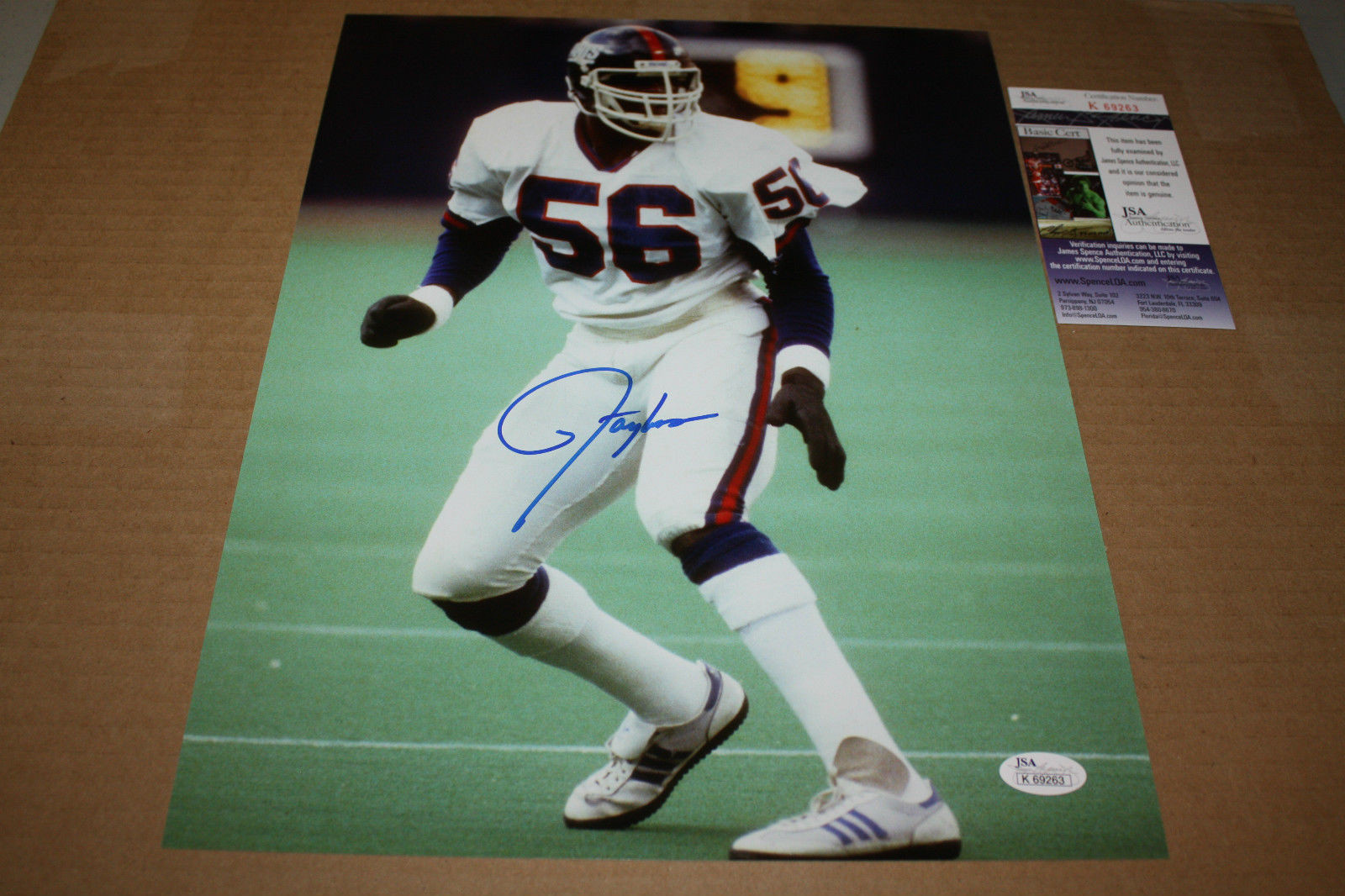 NEW YORK GIANTS LAWRENCE TAYLOR #56 SIGNED 11x14 PHOTO HOF 1999 JSA | eBay