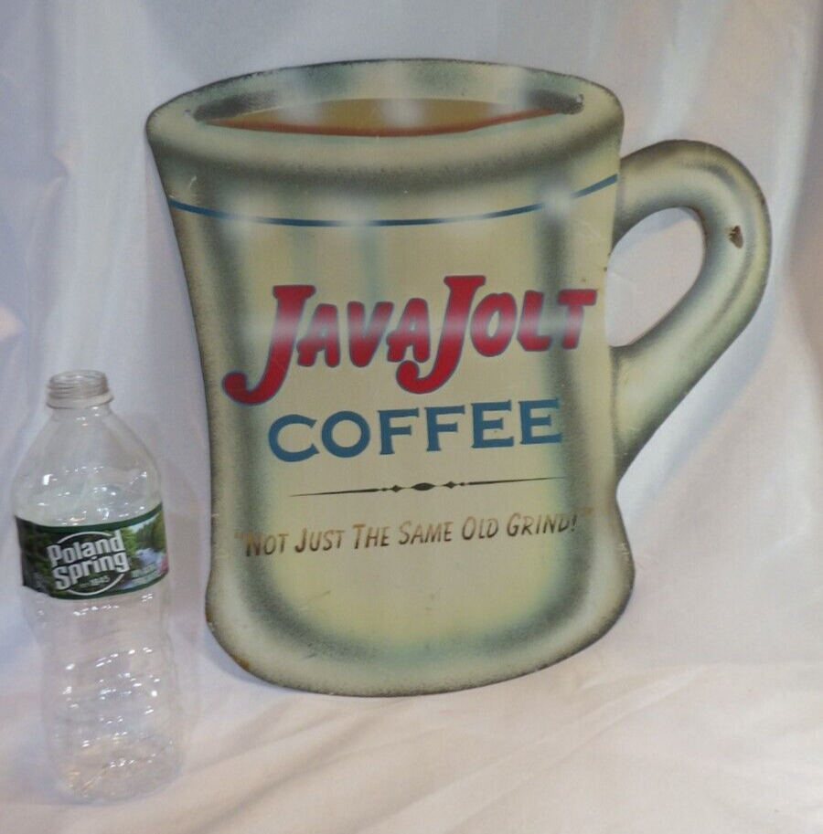 "JAVA JOLT" COFFEE CUP MUG SHAPE VINTAGE STYLE METAL SIGN | eBay