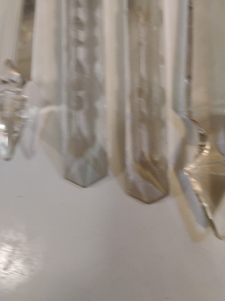 Mixed Lot Of Antique Crystal Prisms Some Notch Cut | eBay