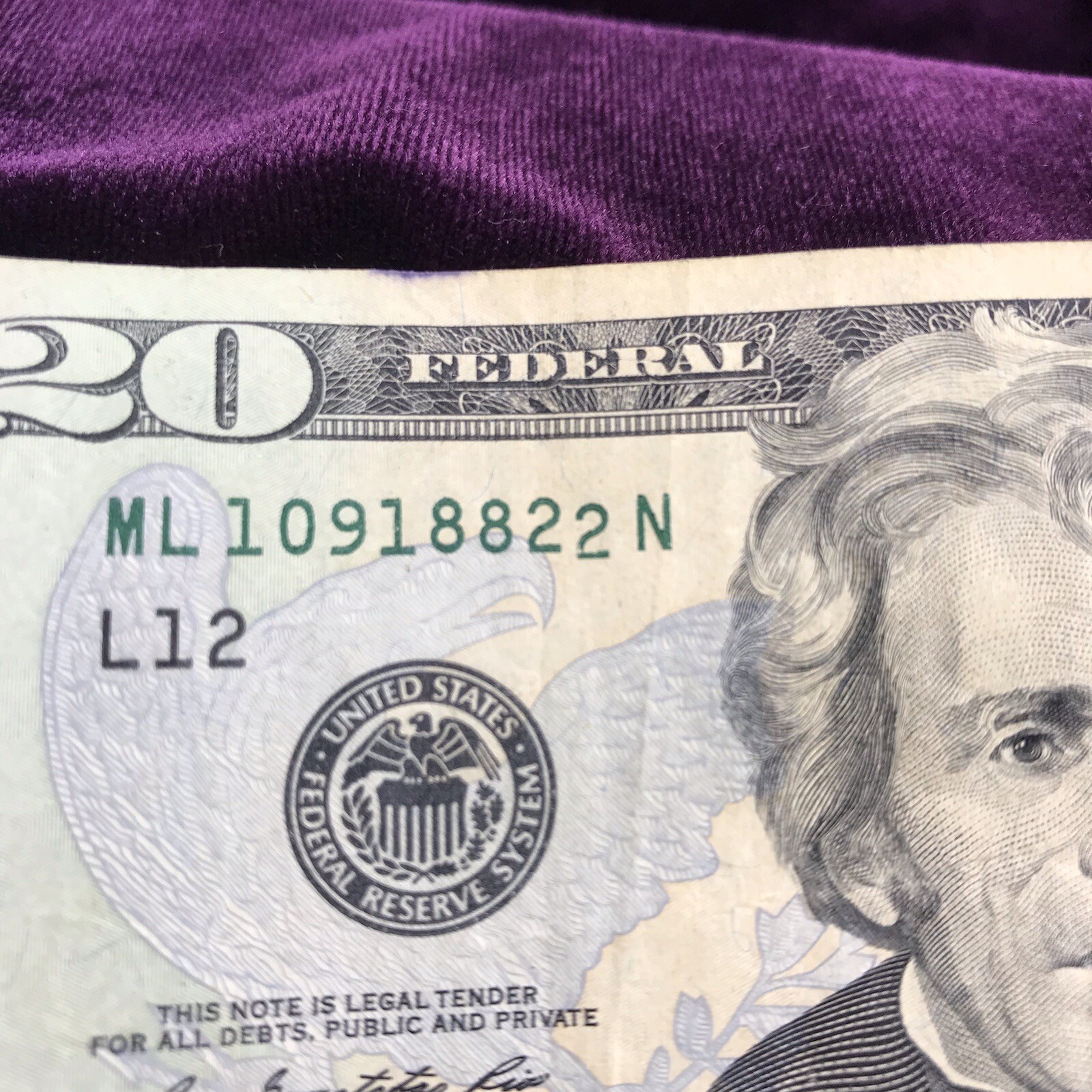 Federal Reserve $20 Note Odometer Serial Num Gas Pump & Misalignment | eBay