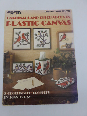 LEISURE ARTS LEAFLET #360 Cardinals & Chickadees Plastic Canvas Buy 4 ...