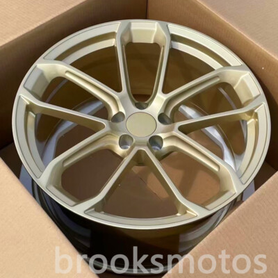 22" NEW TWIN 5 SPOKE GOLD STYLE WHEELS RIM FOR 2002-2018 PORSCHE ...