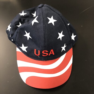 USA Stripes and stars baseball cap hat Red white blue one size | eBay