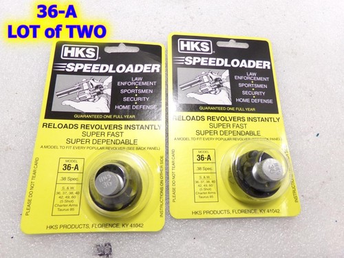 Lot of 2 HKS 36-A Speedloader 38/357 S&W J frame 36 442 60 RUGER SP101 ...