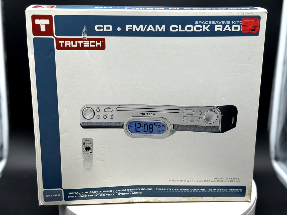 Trutech Under Cabinet Space Saving Kitchen CD + Radio Player With ...