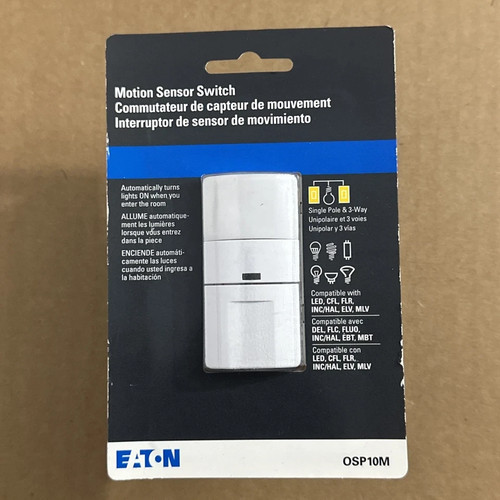 Eaton Wiring Devices OSP10M Motion Sensor Switch CFL Fluorescent ...