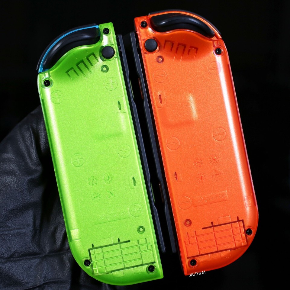 Custom Nintendo Switch Joycons - Pearl Orange & Green - Brand New joy ...