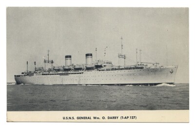Vintage Postcard USNS General Wm. O. Darby T-AP-127 | eBay