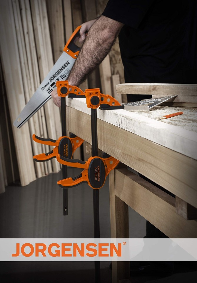 JORGENSEN 2-pack Ratchet Bar Clamps Set, Medium Duty, 12-inch One Hand ...