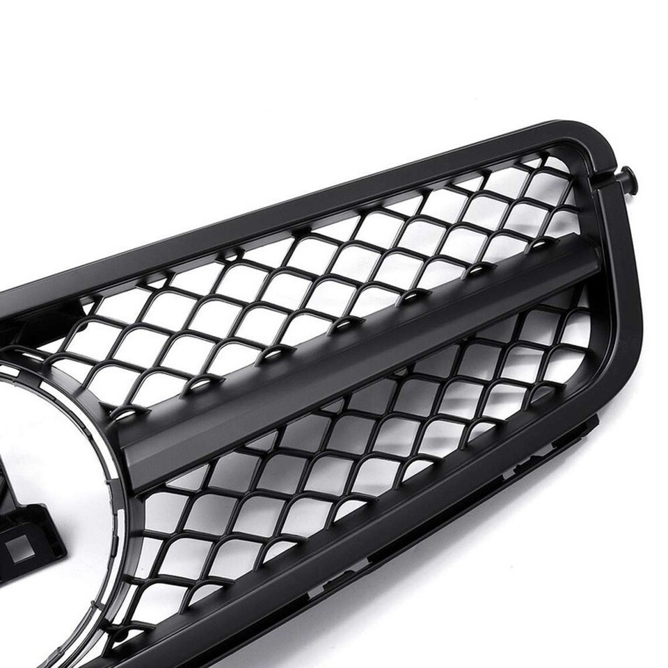 Black Front Grill For 2008-2014 Mercedes Benz W204 C-Class C250 C300 ...