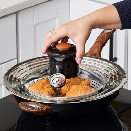 Air Whirl Crisper Cooking Air Fryer Lid & Grill Rack-Glass & Stainless ...
