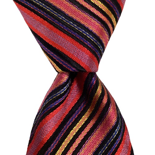 DUCHAMP Men's 100% Silk Necktie ENGLAND Luxury Designer STRIPED Multi ...
