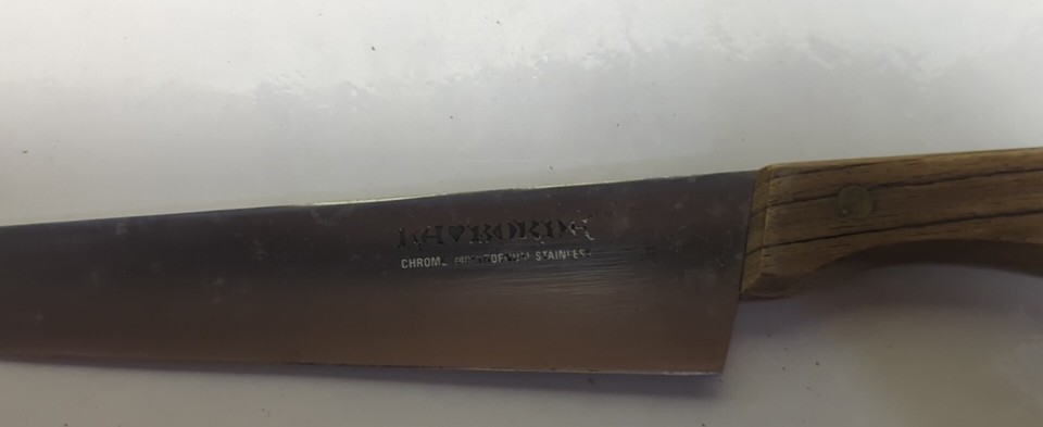 La Borde Chefs Knife Molybdenum Stainless Full Tang 8.5" Blade 3 Rivet ...