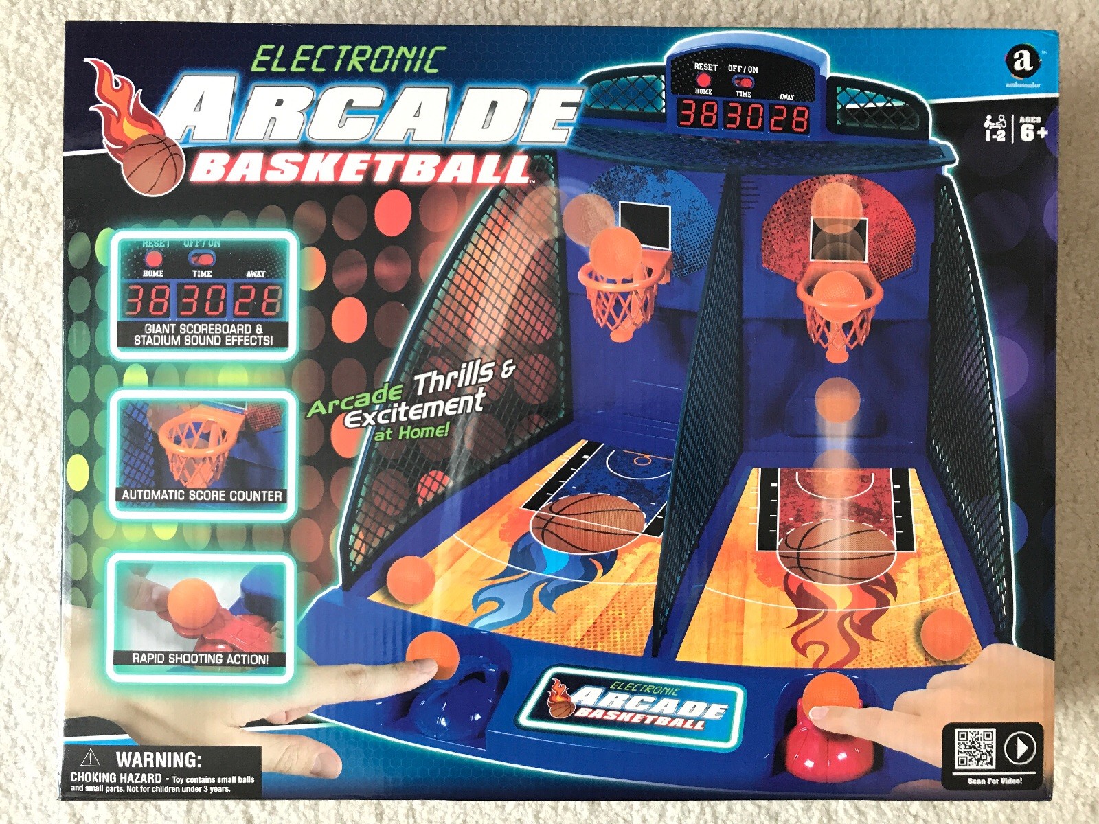 Electronic Arcade Basketball Two-Player Tabletop Game | eBay