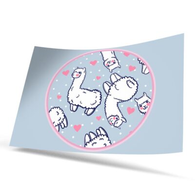 Poster A1 Alpaca Heart Lama Anime #59531 | eBay UK