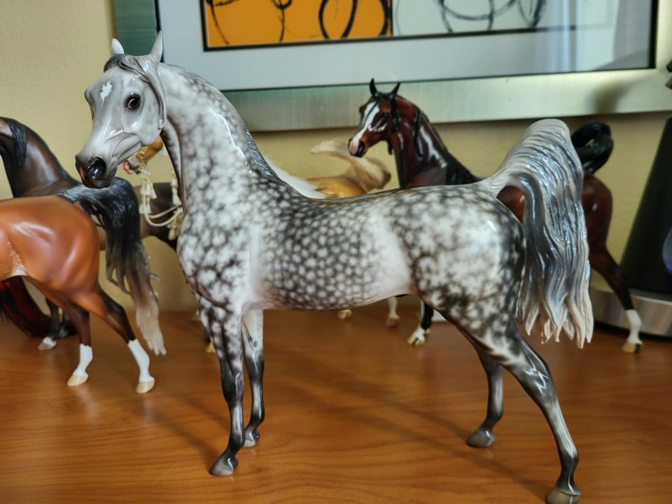 Peter Stone Model Horse dapple grey Arabian JT stallion | eBay