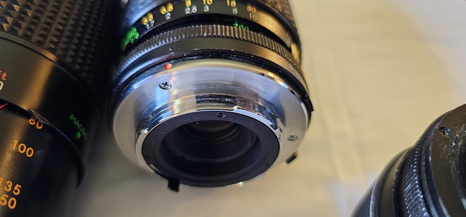 Assorted Lot Of Vintage Camera Lenses A7 Various Brands And Different ...