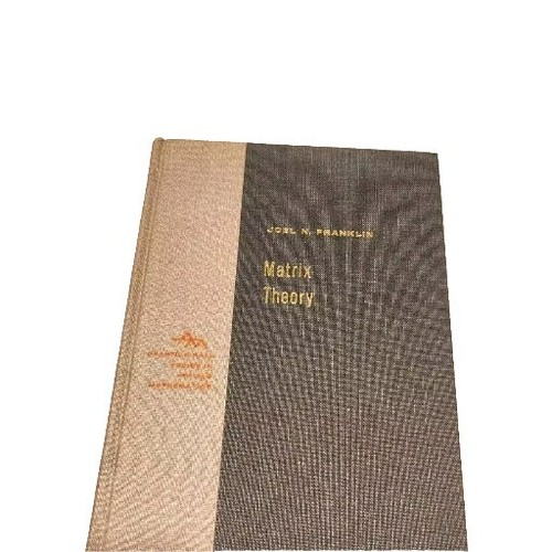 Vintage Matrix Theory by Joel Franklin 1st Edition 1968 Math Matrices ...