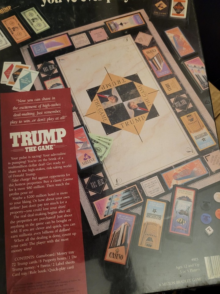 TRUMP The Game 1989 President Donald Vintage Board Game FACTORY SEALED ...