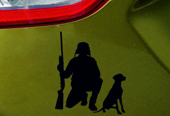 Jäger Jagen Jagdhund Hund Jagd Autoaufkleber Sticker Aufkleber -AU 390 ...