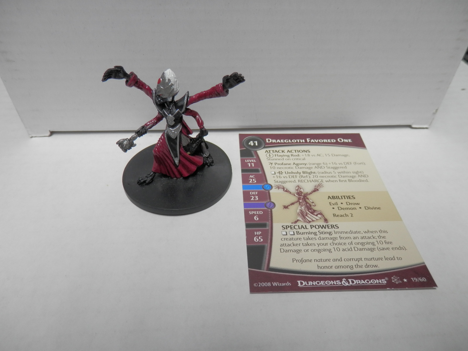 Dungeons & Dragons Miniature: Draegloth Favored One Demonweb19/60 | eBay