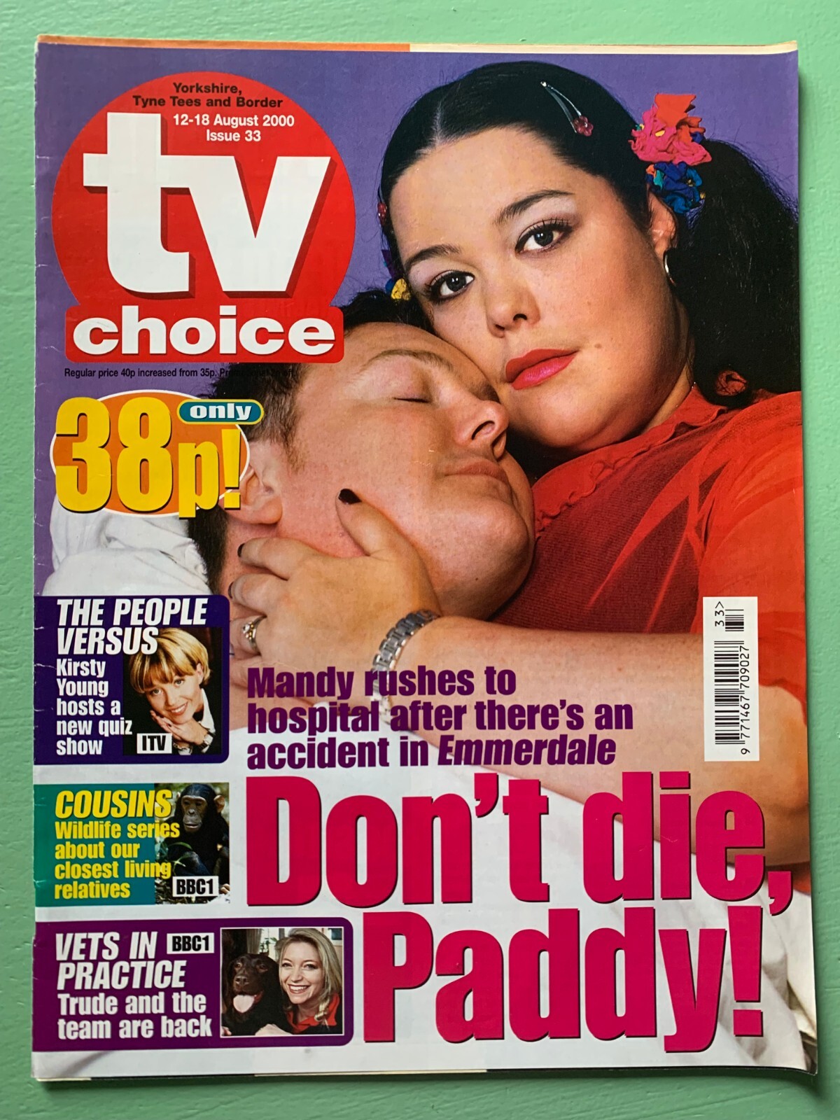 TV CHOICE mag 12-Aug-2000 EMMERDALE Lisa Riley Trude Mostue Charlotte ...
