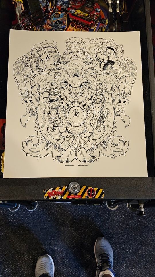 Alice and wonderland art Zombie Yeti Jeremy Parker pinball artist | eBay