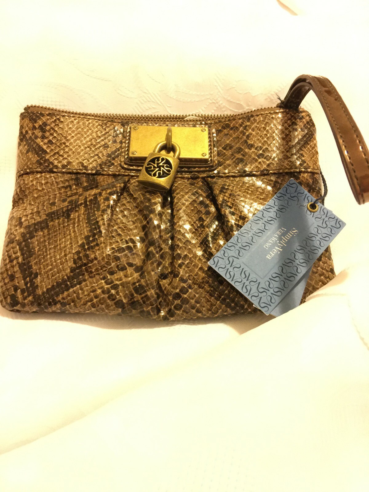 SIMPLY VERA BY VERA WANG-SHITAKE PYTHON WRISTLET FOR WOMAN | eBay