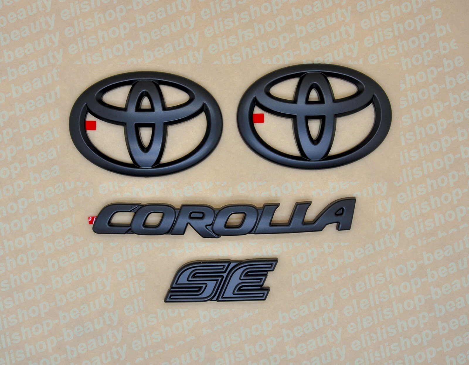 2020-2024 Toyota Corolla SE OUT Matte Black Emblem Overlays ...