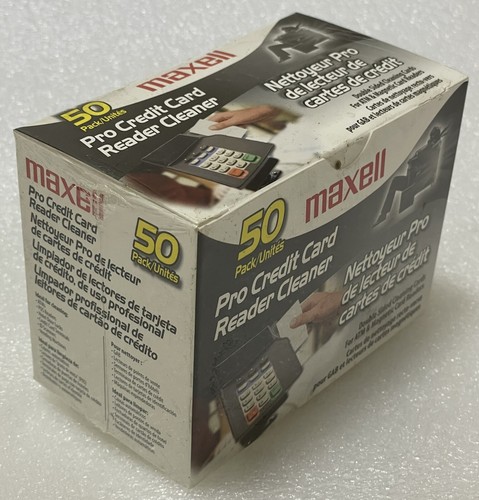 MAXELL USA DOUBLE SIDED CREDIT MAGNETIC CARD READER CLEANER & ATM ...