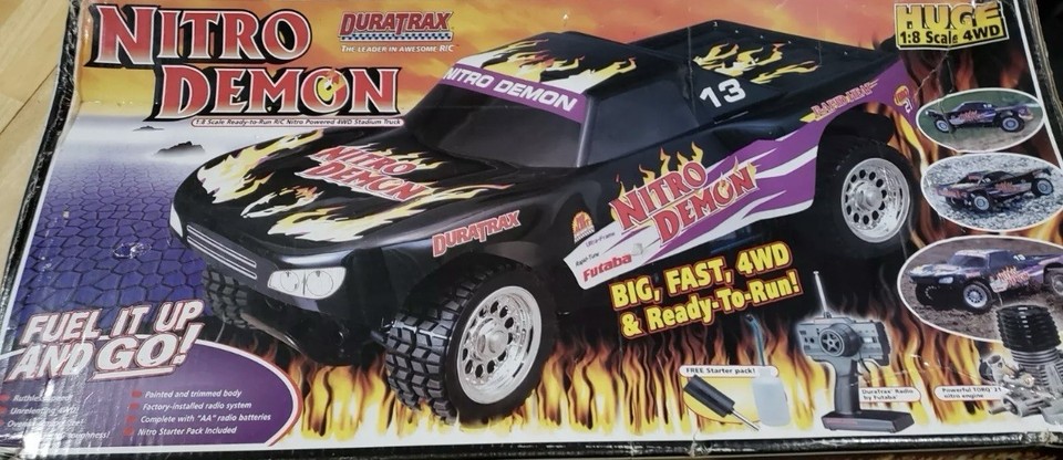 Vintage Duratrax Nitro Demon DTXD75 1:8 Scale Nitro Powered 4WD Rc ...