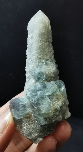 73.6g Rare Natural Green Octahedral Fluorite Quartz Crystal Specimen ...