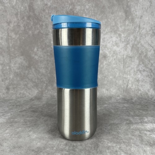 Aladdin Double Wall Stainless Steel Travel Tumbler Coffee Mug 16oz Blue ...